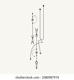Line Dot Tattoo Design Vector Art Stock Vector (Royalty Free ...
