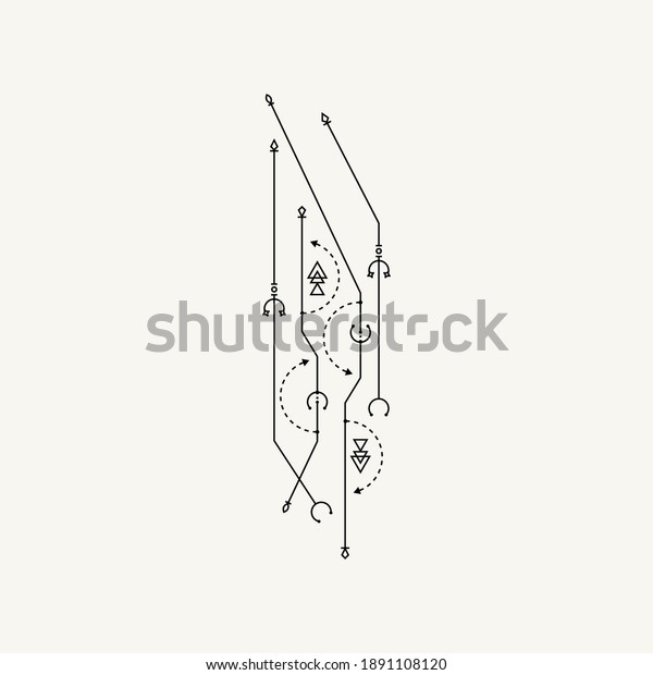 Line Dot Tattoo Design Vector Art Stock Vector (Royalty Free ...