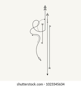 Line Dot Tattoo Design Vector Art Stock Vector (Royalty Free) 1371829565
