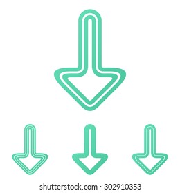 Blue Line Down Logo Design Set Stock Vector (Royalty Free) 302910335 ...