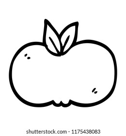 Line Drawing Cartoon Apple Stock Vector (Royalty Free) 1175438083 ...