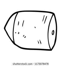 Line Drawing Cartoon Bullet Stock Illustration 1178549641