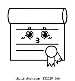 Line Drawing Cartoon Certificate Stock Vector (Royalty Free) 1320294866 ...