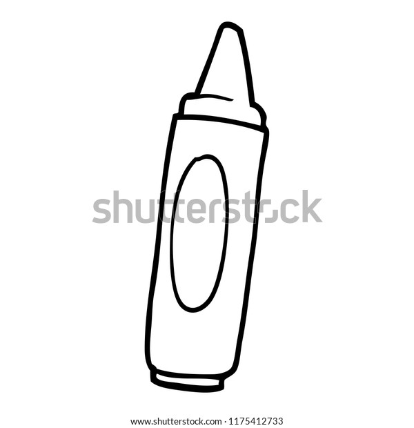 Line Drawing Cartoon Coloring Crayon: vetor stock (livre de direitos ...