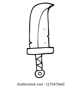 Line Drawing Cartoon Dagger Stock Vector (Royalty Free) 1175473642 ...