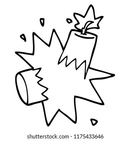 Line Drawing Cartoon Dynamite Stock Vector (Royalty Free) 1175433646 ...