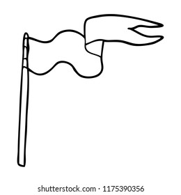 Line Drawing Cartoon Flag Stock Vector (Royalty Free) 1175390356