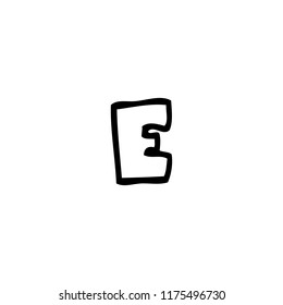 Line Drawing Cartoon Letter E Stock Vector (Royalty Free) 1175496730 ...