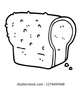 Line Drawing Cartoon Loaf Bread Stock Vector (Royalty Free) 1174459468 ...