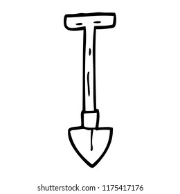 Line Drawing Cartoon Spade Stock Vector (Royalty Free) 1175417176 ...