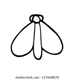 Line Drawing Cartoon Still Moth Stock Illustration 1181503144