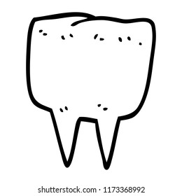 Line Drawing Cartoon Tooth Stock Vector (Royalty Free) 1173368992 ...