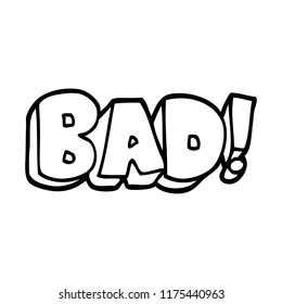 Cartoon Doodle Word Bad Stock Vector (Royalty Free) 1175425048