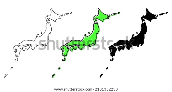 Line Drawing Coloring Frame Japan Map: เวกเตอร์สต็อก (ปลอดค่าลิขสิทธิ์ ...