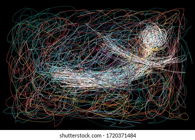Line Drawing Complicated Wall Art Stock Vector (Royalty Free ...