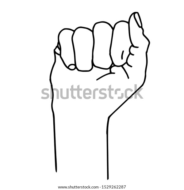 Line Drawing Hand Team Bumping Fists Stock Vector (Royalty Free ...