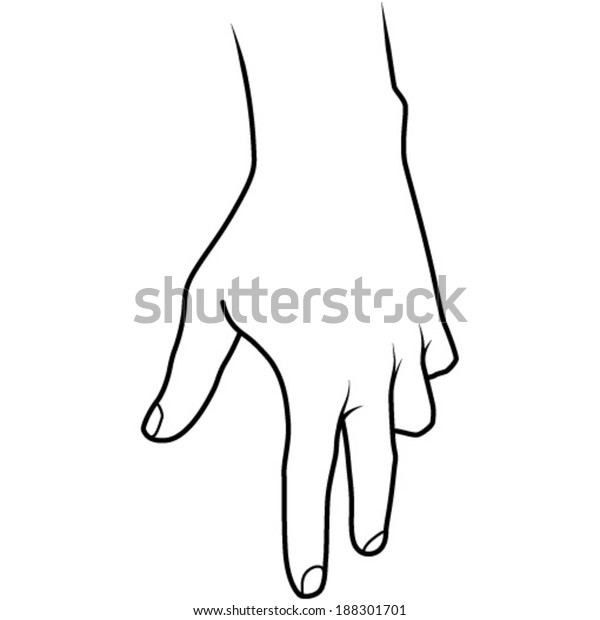 Line Drawing Human Male Hand Stock Vector (Royalty Free) 188301701 ...
