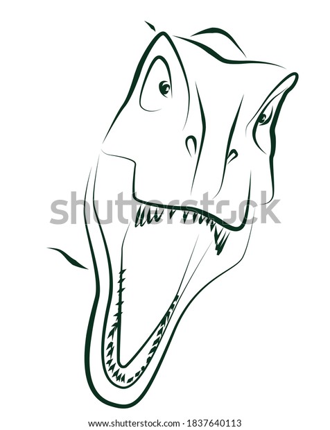 Ilustración de líneas de los dinosaurios.: vector de stock (libre de ...