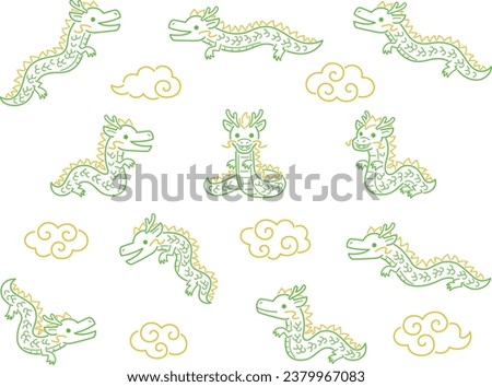 Simple Dragon Line Drawing | Free download on ClipArtMag