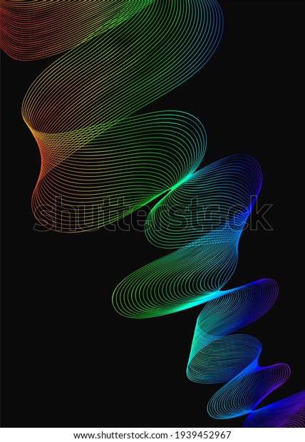 Line Drawing Rainbow Color Background Texture Stock Vector (Royalty ...