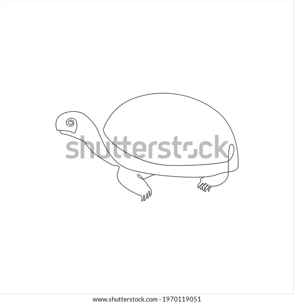 Line Drawing Turtle Tattoo Isolated Vector Stock Vector (Royalty Free ...
