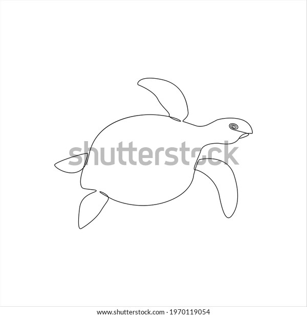Line Drawing Turtle Tattoo Isolated Vector: เวกเตอร์สต็อก (ปลอดค่า ...