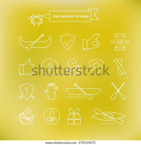 Line Drawing Vector Symbols Canoe Entertainment: เวกเตอร์สต็อก (ปลอดค่า ...