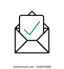 Email Confirmation Color Icon Email Approval Stock Vector (Royalty Free ...