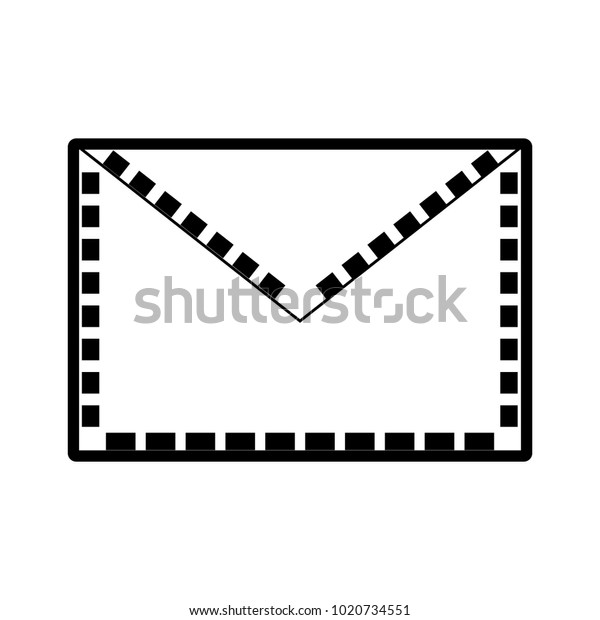 Line Email Letter Text Message Style Stock Vector (Royalty Free ...