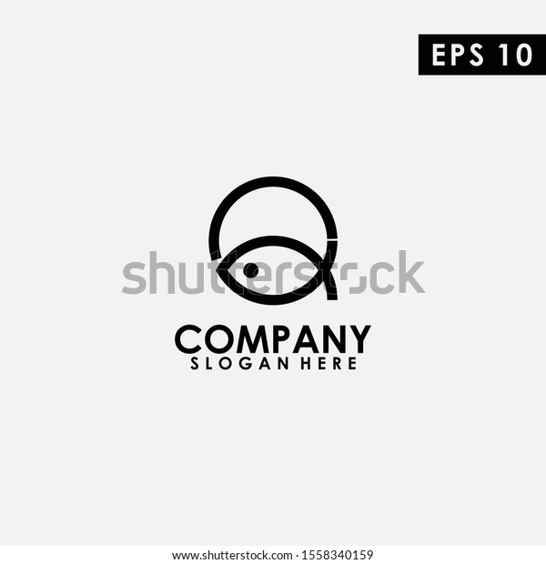 Line Fish Logo Design Modern Vector Stock Vector (Royalty Free ...