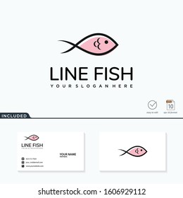 Line Fish Logo Inspirationmodern Designvector Illustration Stock Vector ...