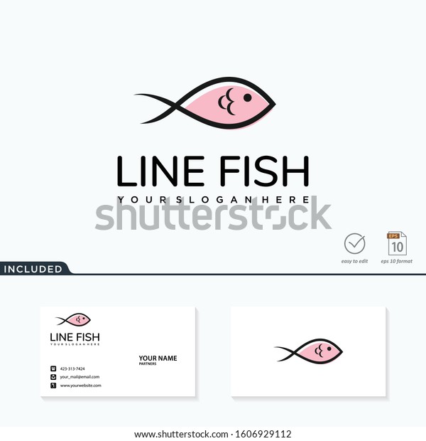 Line Fish Logo Inspirationmodern Designvector Illustration Stock Vector ...