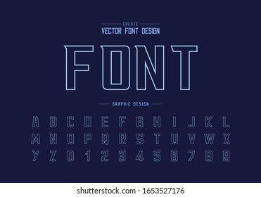 Line Font Alphabet Vector Bold Modern Stock Vector (Royalty Free ...