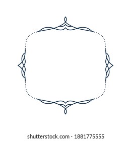 Line Frame Simple Border Decoration Stock Vector (Royalty Free ...
