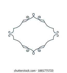 Line Frame Simple Border Decoration Stock Vector (Royalty Free ...