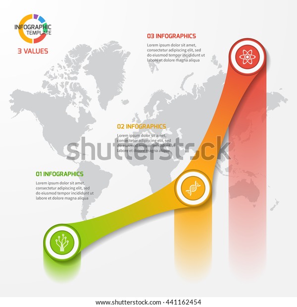 Line Graph Infographic Template Charts Diagrams Stock Vector (Royalty ...