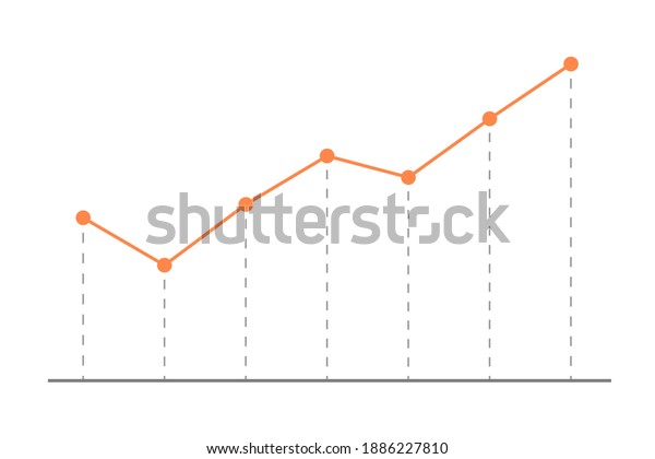 Line Graph Upward Trend Vector Illustration: เวกเตอร์สต็อก (ปลอดค่า ...