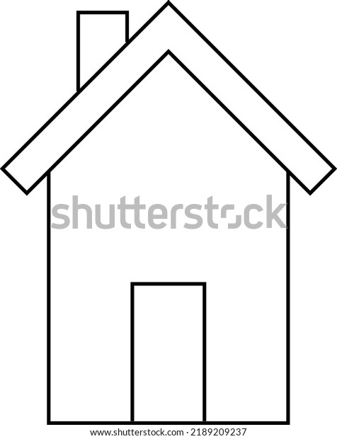 Line Home Icon Vector House Symbol Stock Vector (Royalty Free ...