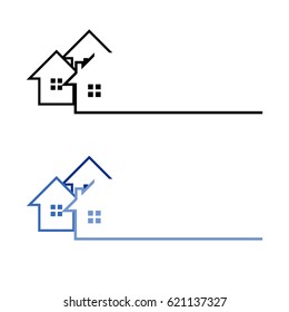 Line House Logo Template Stock Vector (Royalty Free) 621137327 ...