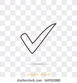 Check Mark Isolated On Transparent Background Stock Vector (Royalty ...
