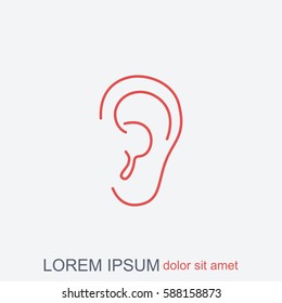Line Icon Ear Stock Vector (Royalty Free) 443752144