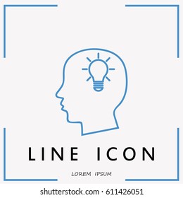 Line Icon Idea Concept Stock Vector (Royalty Free) 611426051 | Shutterstock