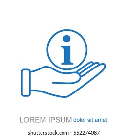 Line Icon Information Hand Stock Vector (Royalty Free) 552274087 ...