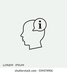 Line Icon Information Head Stock Vector (Royalty Free) 559474906 ...