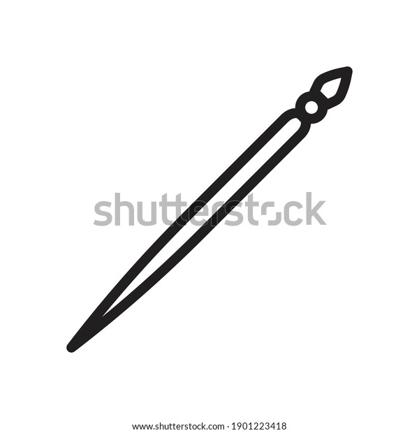 Line Icon Kalam Al Pointing Device Stock Vector (Royalty Free) 1901223418