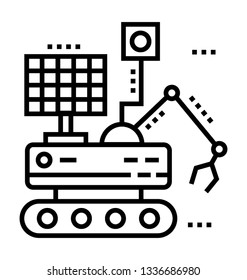 Line Icon Robot Rover Stock Vector (Royalty Free) 1336686980 | Shutterstock