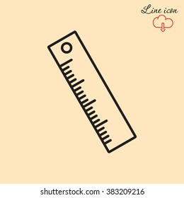 Ruler Vector Icon Ruler Trendy Flat Stock Vector (Royalty Free) 1011639961