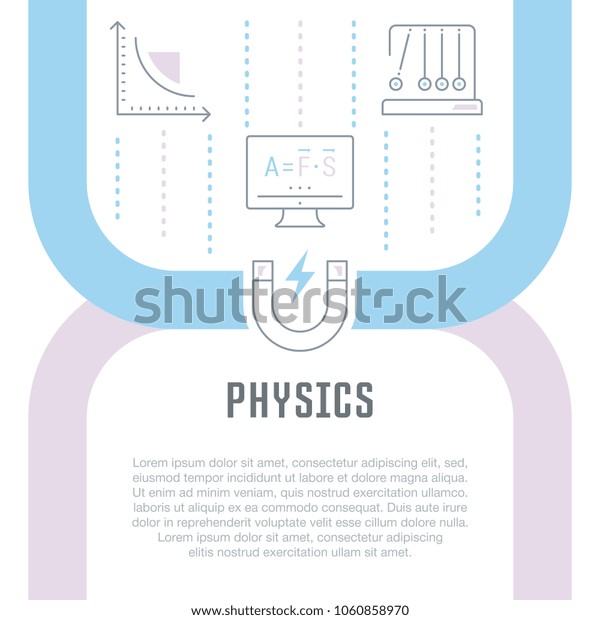 Line Illustration Physics Concept Web Banners Stock Vector (Royalty ...