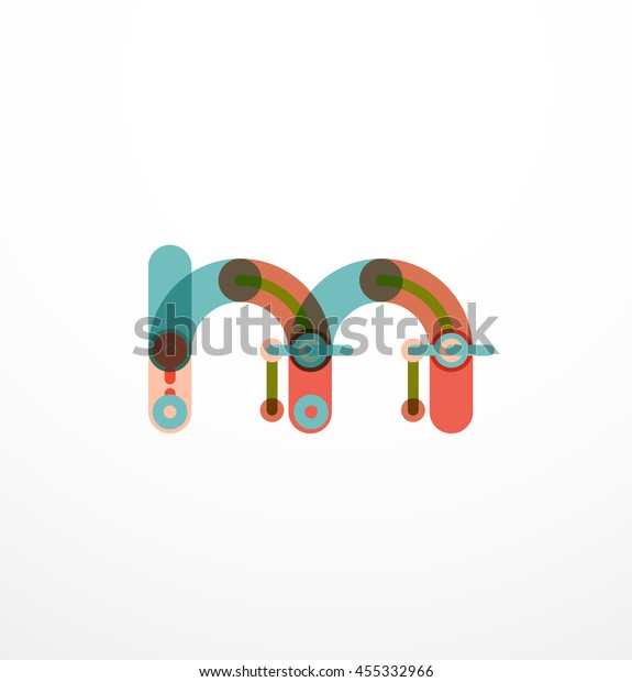 Line Letter Design Logo Concept Stock Vector (Royalty Free) 455332966 ...