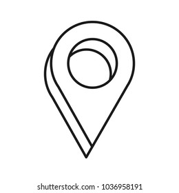 Line Location Map Symbol Geography Destination Stock Vector (Royalty ...